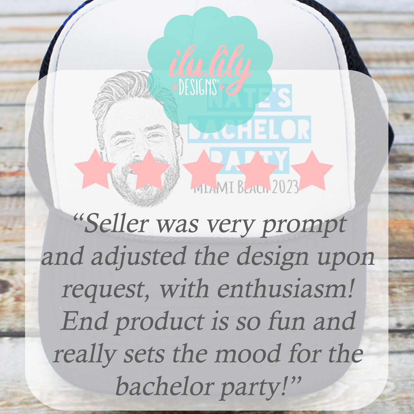 Bachelor Party Trucker Hat | Custom Bachelor Party Photo Hat - ilulily ...